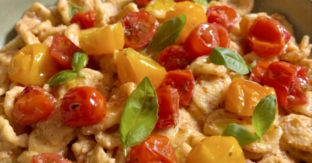 Orecchiette al pesto di mandorle e pomodorini Ricetta | Cucina Botanica